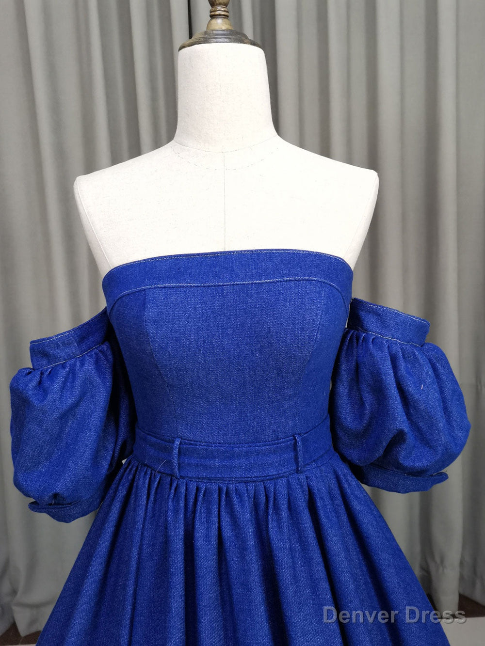 Unique Aline Blue Long Prom Dresses, Blue Long Formal Graduation Dress ...